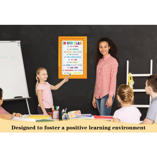 FaCraft Classroom Rules Poster - Motivational Posters for Classroom ...