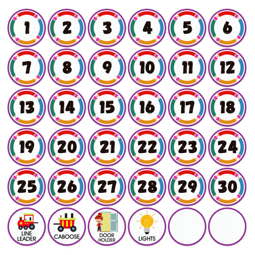 WhatSign 36Pcs Number Spot Markers Stickers 4"" Line up Spots for ...