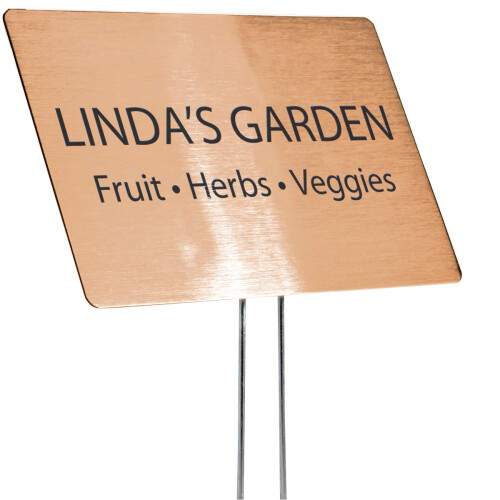 Outdoor Metal Garden Sign Label or Memorial 4 x 2 or 6 x 4 sign with ...