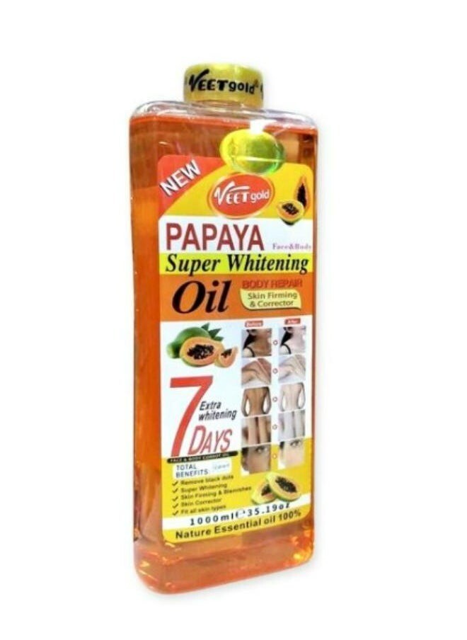 Veet Gold Papaya Oil 1000mL | Deeply Nourishing & Moisturizing Body Oil ...