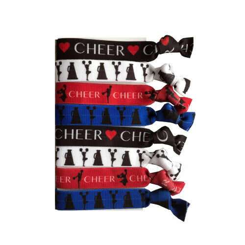 8 Piece Cheerleading Gift Hair Elastics - Cheer Accessories for ...