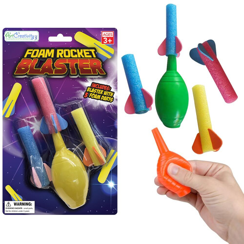 ArtCreativity Foam Rocket Blasters Set of 6 Each Set with 1 Squeeze ...