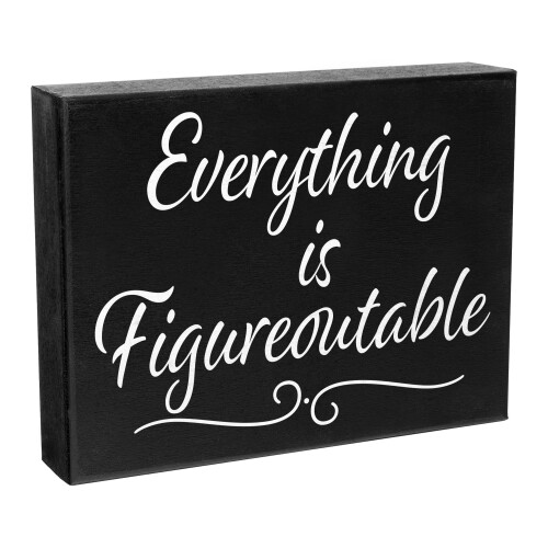 JennyGems Everything is Figureoutable Wooden Sign Home Office ...