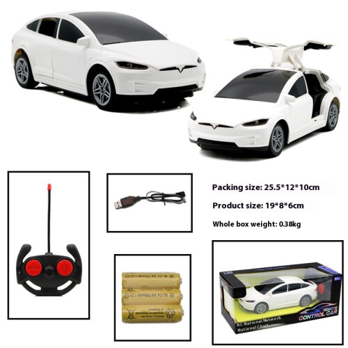 (white) 1:24 Tesla Rc Car 4-Channel Drfit Remote Control Car With ...