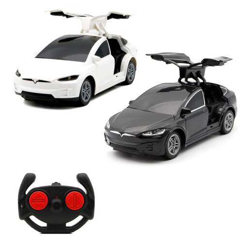 (black) 1:24 Tesla Rc Car 4-Channel Drfit Remote Control Car With ...