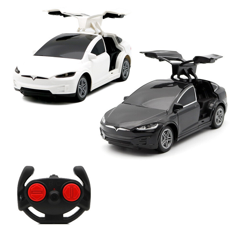 (black) 1:24 Tesla Rc Car 4-Channel Drfit Remote Control Car With ...