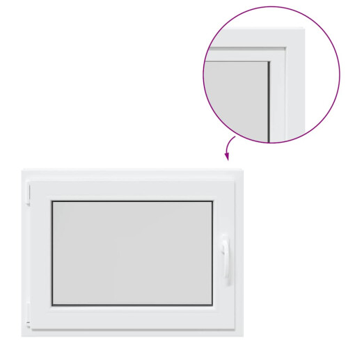 vidaXL Basement Window RISOR 80x70 cm Tilt&Turn DIN Left White egress ...