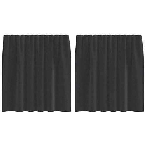 (black, 140 x 140 cm) vidaXL Voile Curtains 2 pcs net curtain sheer ...