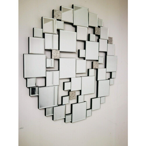 Deenz Modern Round Square Cut Outs Lounge Bathroom Venetian Glitz ...