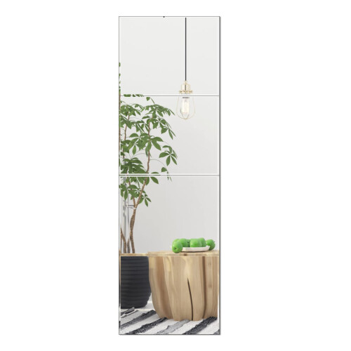 PETAFLOP Full Length Mirror Tiles, 4PCS 27x35 cm Frameless Glass Wall ...