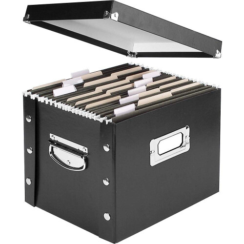 Caixa de arquivo do tamanho de carta do snap-n-armaz m preto (SNS01533) on OnBuy