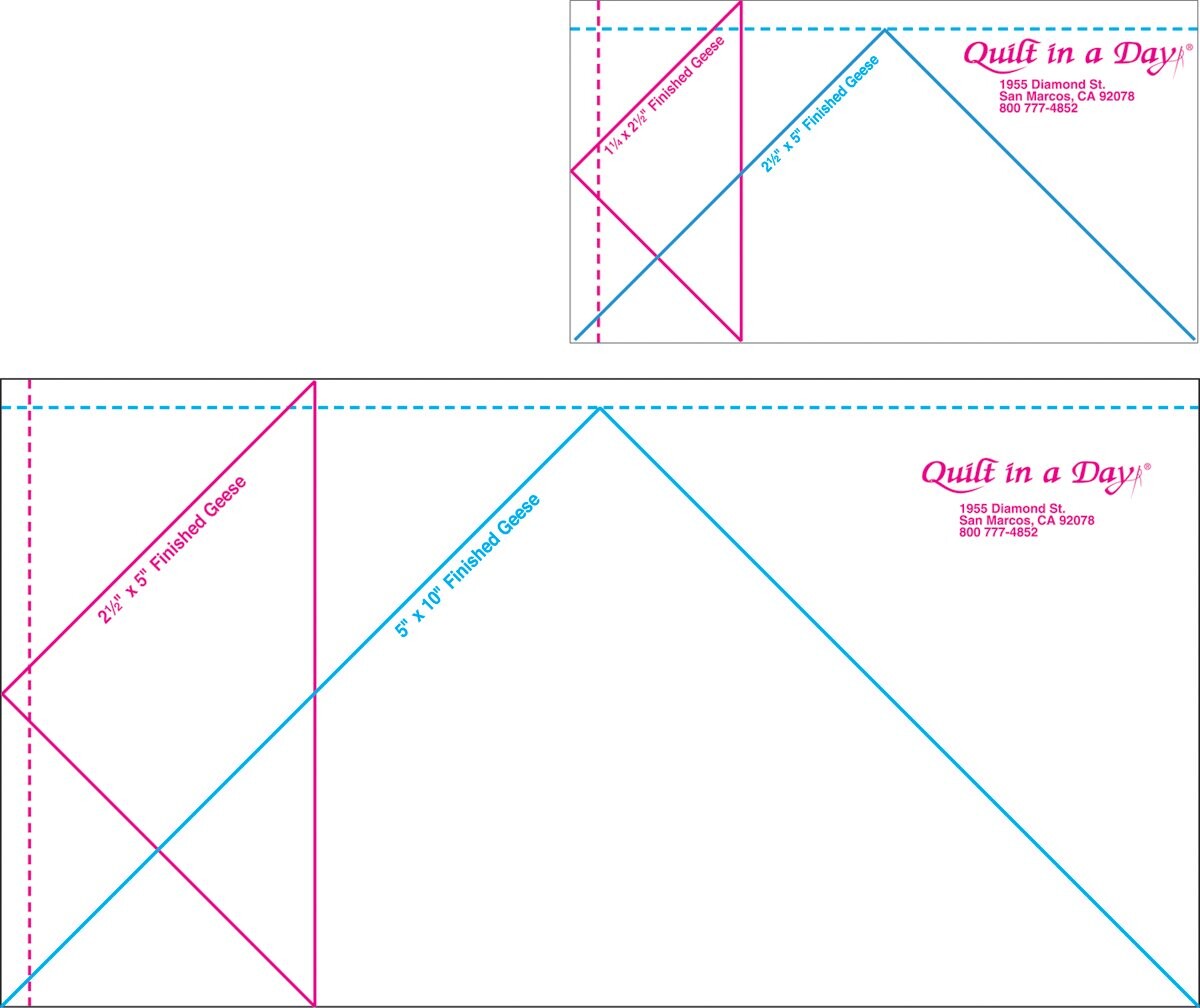 Quilt in a Day Jumbo Flying Geese Quilting Ruler 2 ruler set on OnBuy