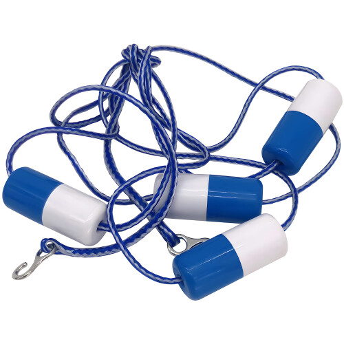 FibroPool Floating Pool Safety Rope - 16 Foot - Adjustable Length Lane ...