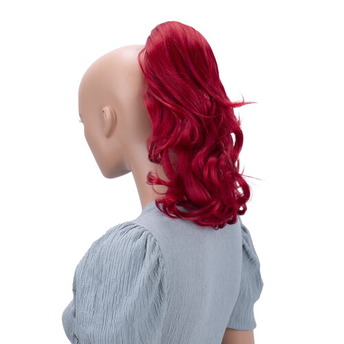 CAISHA - Coleta ondulada de 14" con pinza tipo mariposa, fibra sint ...