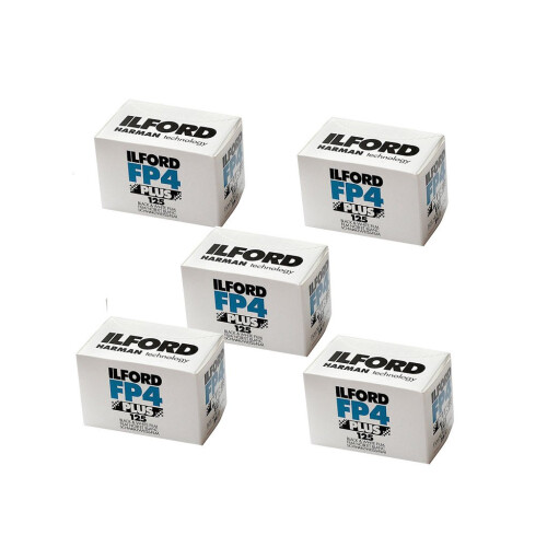 Paquete de cinco pel?culas negativas en blanco y negro Ilford FP4 Plus de 35 mm, 36 Exp. on OnBuy