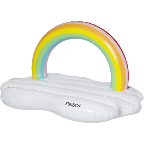 FUNBOY Giant Inflatable Luxury Rainbow Cloud Island Daybed Pool Float ...