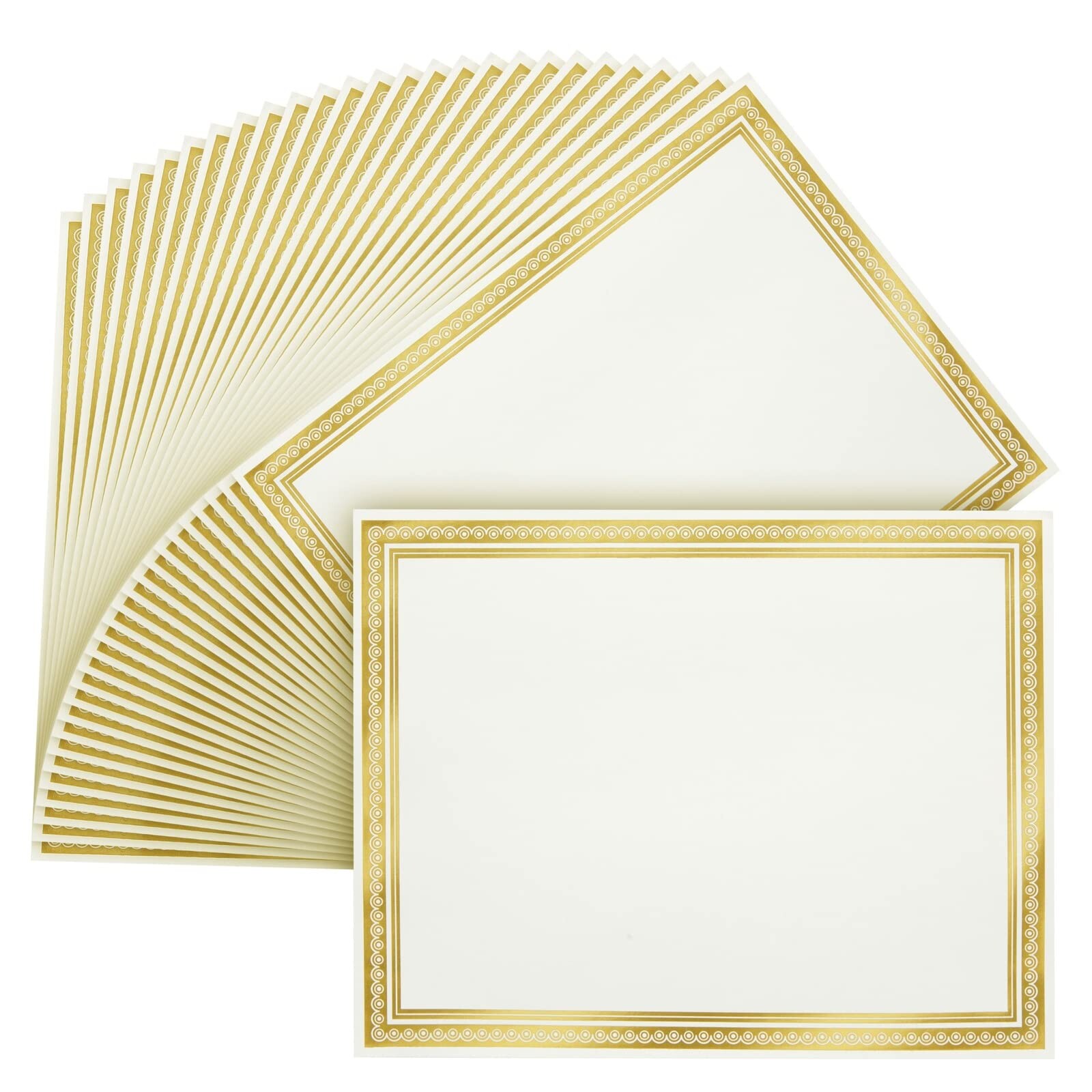 Juvale 50 Sheets Gold Foil Certificate Paper for Printing - Customizab ...