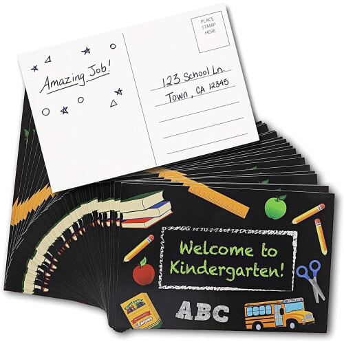 Welcome to Kindergarten Postcards for Students First Day of Class (6x4 ...