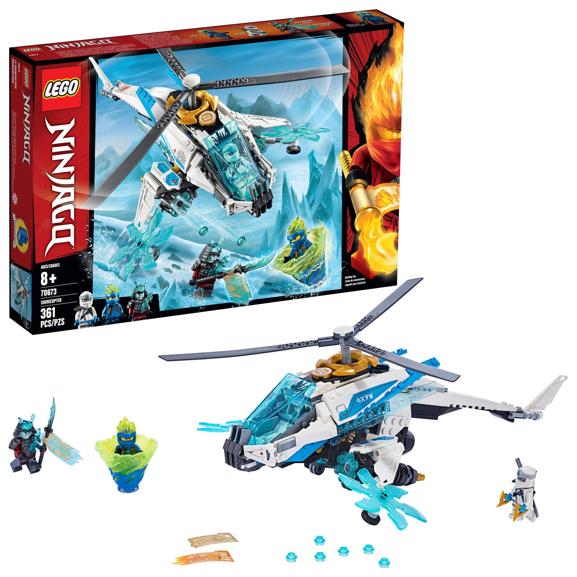 LEGO NINJAGO ShuriCopter 70673 Kids Toy Helicopter Building Set with N ...