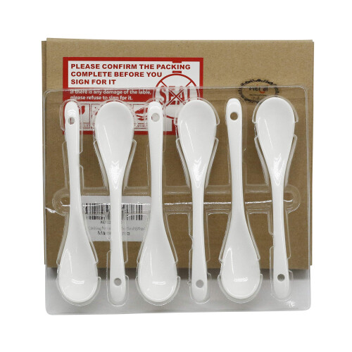 Cuill res ufs en porcelaine blanche Mecai de 5 pouces de long pour ...