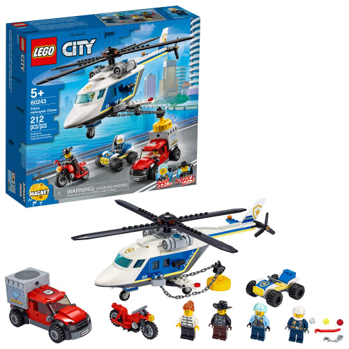 LEGO City Police Helicopter Chase 60243 Police Playset Building Sets on ...