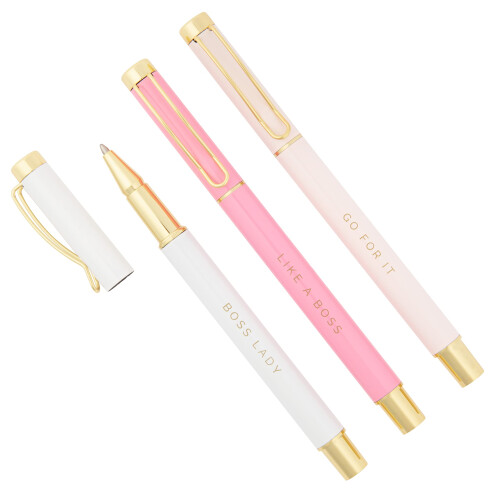 Sweet Water Decor Metal Boss Lady Pen Set Inspirational Motivational ...