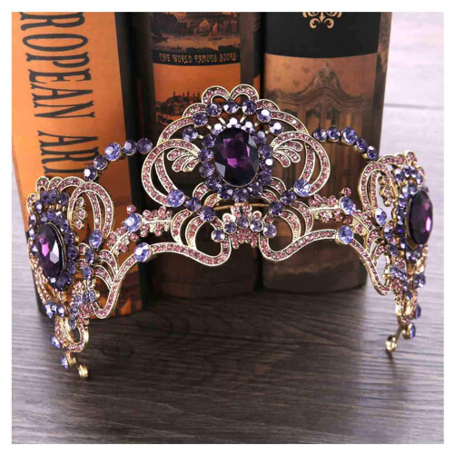 Corona de novia Yfe para boda, coronas y tiaras retro vintage moradas ...