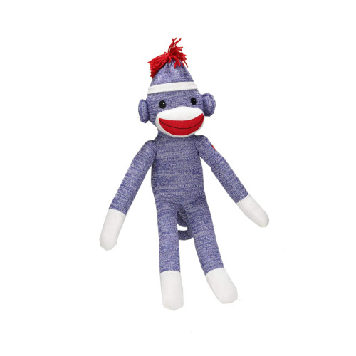 Plushland Adorable Blue Sock Monkey The Original Traditional Hand ...