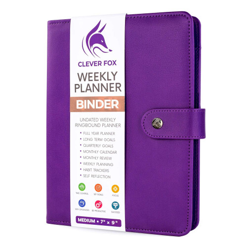 Clever Fox Weekly Planner Binder - Goal Setting Planner for Time Manag ...
