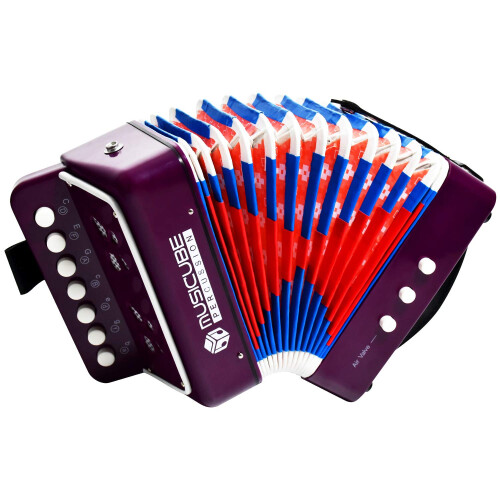 MUSICUBE Kids Accordion Instrument Toys 10 Keys Button Small Accordion ...