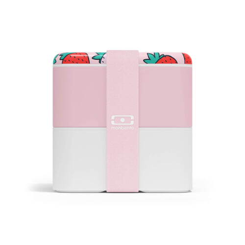 monbento - Large Bento Box MB Square Strawberry with Compartments ...
