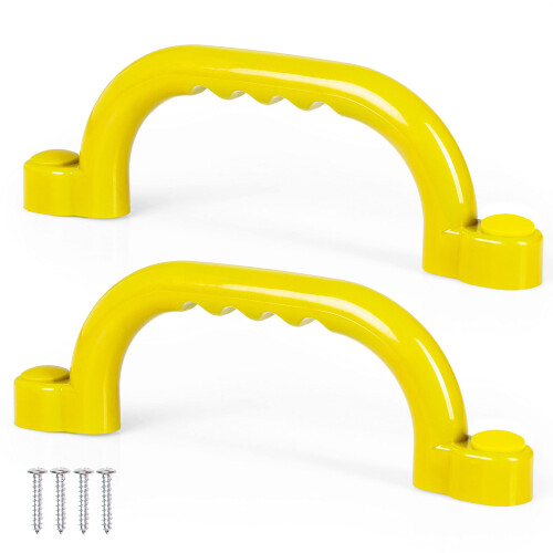 Playground Safety Handles Outdoor Yellow Grab Handle Bars Plastic Tree ...