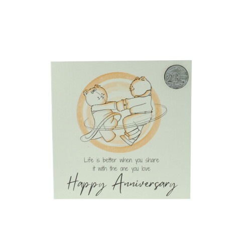 Cute 23rd Wedding Anniversary Card Dancing Bears - Free Metal 23rd ...
