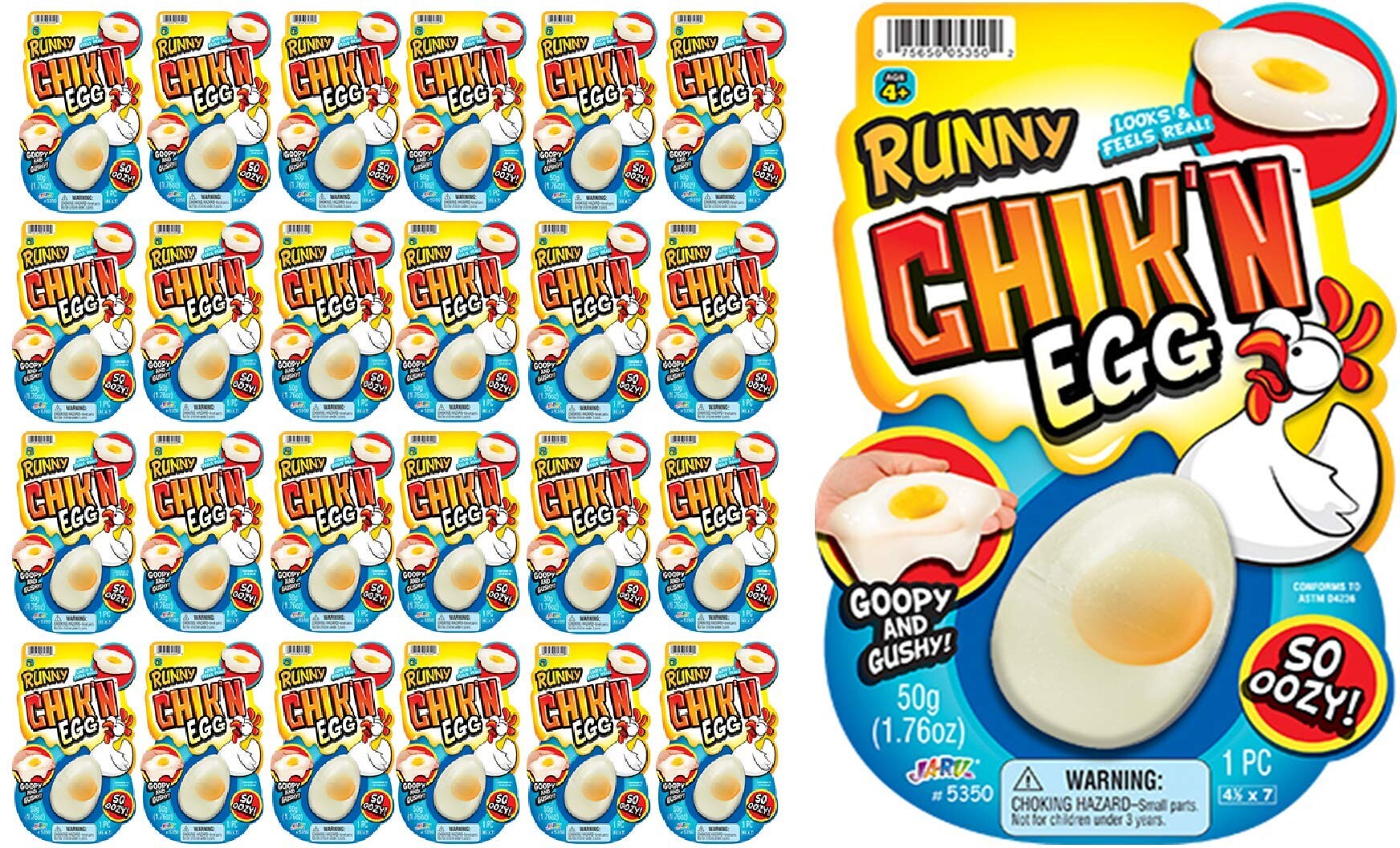 JA-RU Chicken Eggs Slime (24 Units) Easter Eggs with Slime for Kids ...