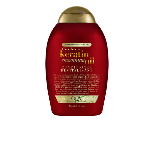 OGX FrizzFree Keratin Smoothing Oil Conditioner 5 in 1 for Frizzy Hair ...