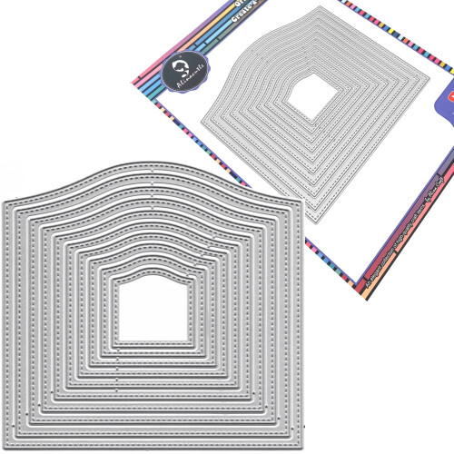 Alinacutle Nesting Frame Die Cut Card Background Metal Cutting Die Card ...