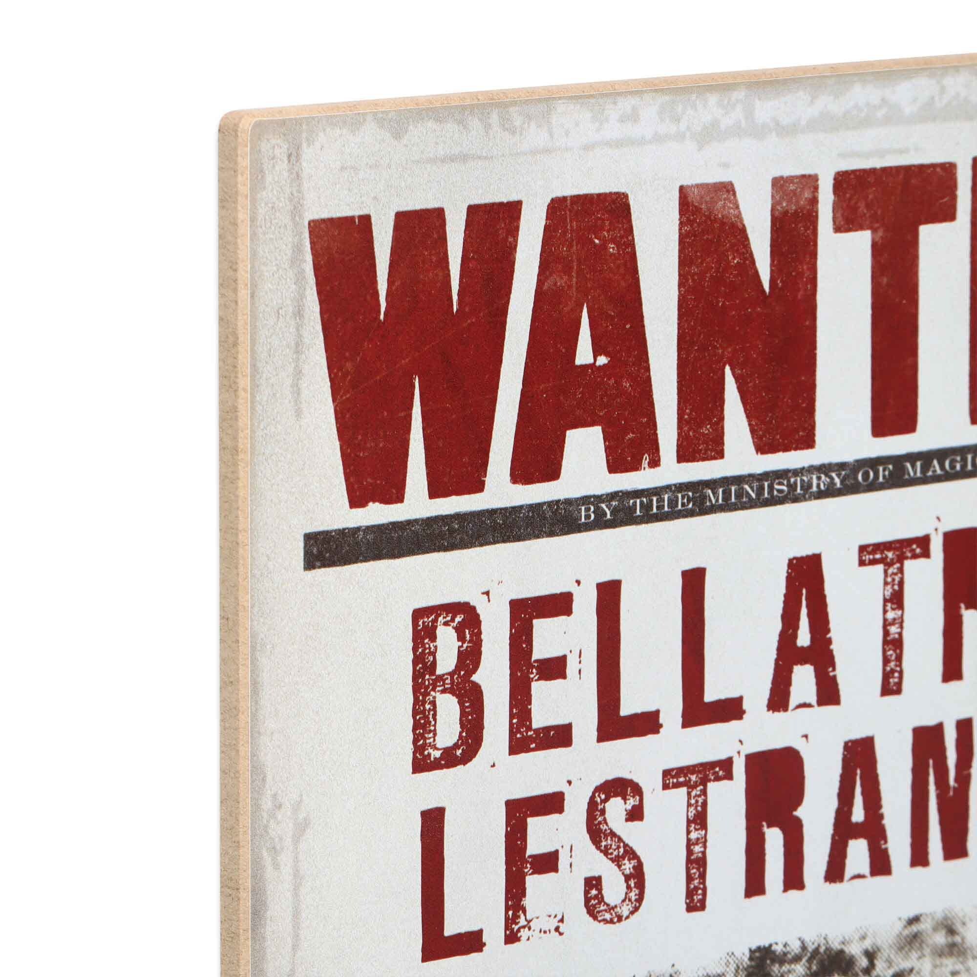 Open Road Brands Harry Potter Bellatrix Lestrange Wanted Poster Wood ...