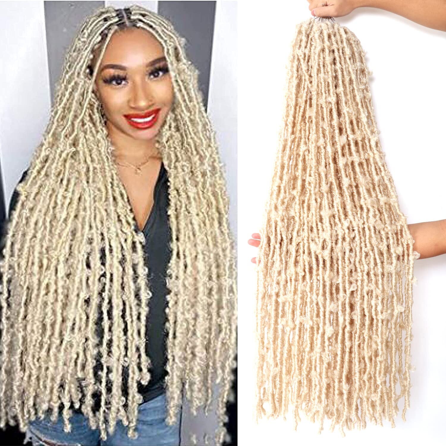 Butterfly Locs Crochet Hair-4 Packs Faux Locs Crochet Hair 36 Inch ...