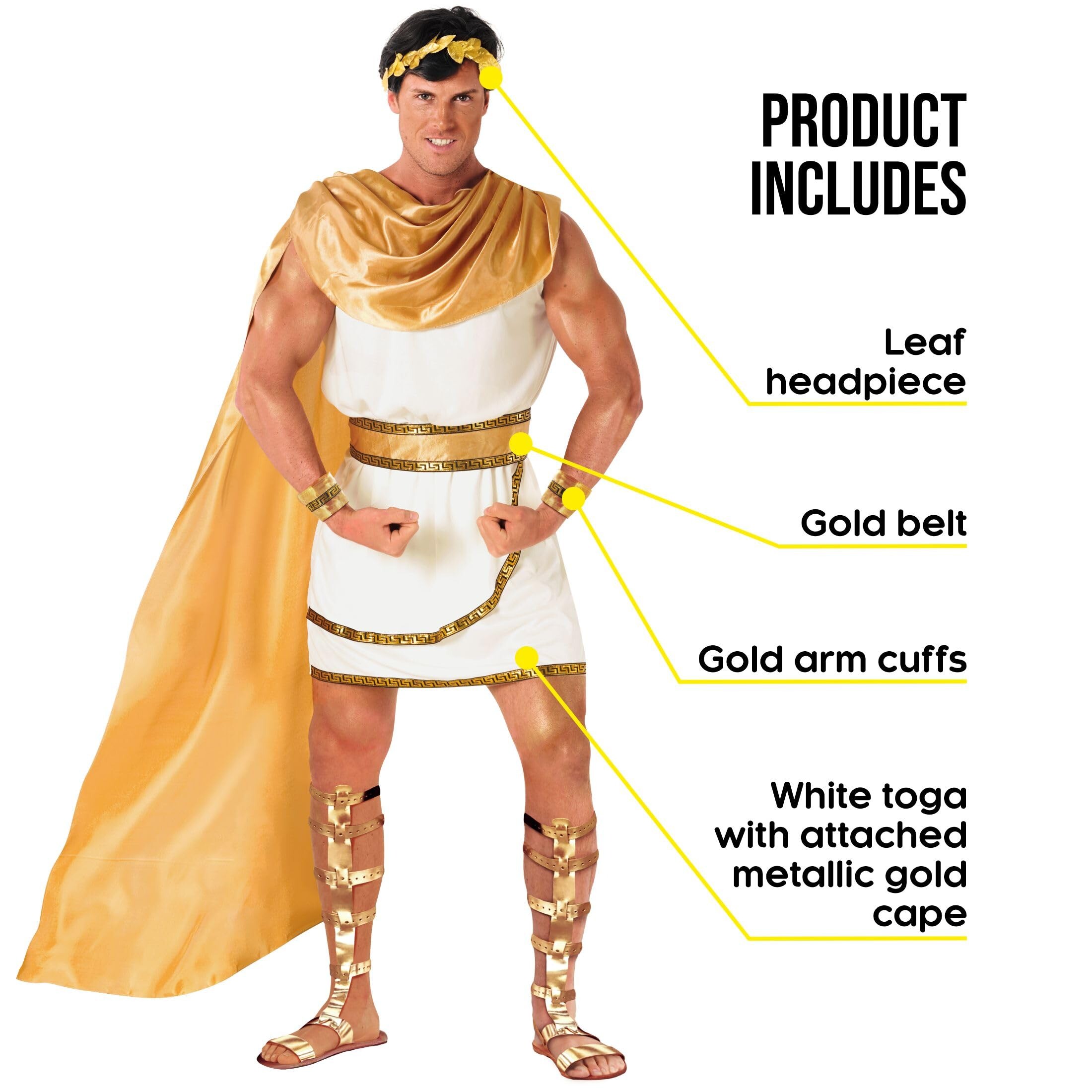 Morph - Greek God Costume Men - Toga Costume Men - Roman Costume Men ...