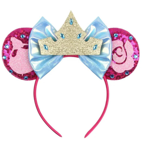 CLGIFT Princess Minnie Ears Pick your color Flower Minnie Ears Floral ...