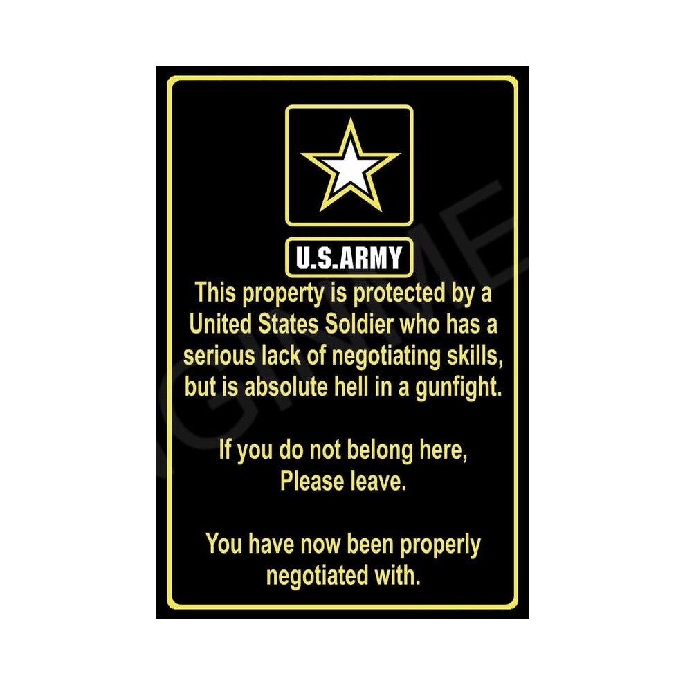 Propriedade protegida pelo veterin rio do ex rcito dos EUA SIGN ENGRACIONAL SIGNA PROPRIET RIO ...