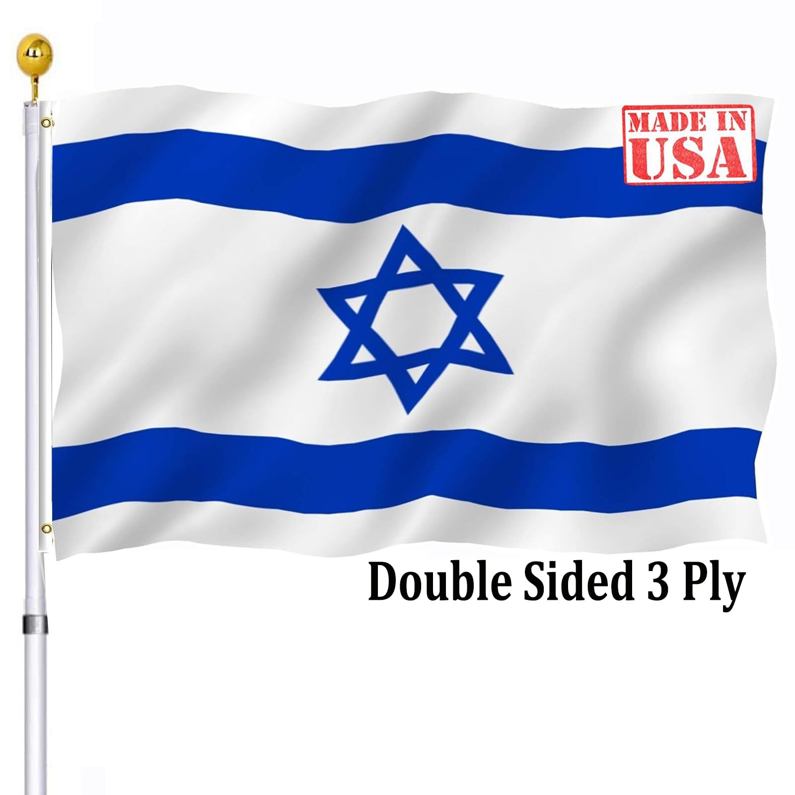 Israel Israeli Flag 3x5 Outdoor Double Sided Israeli National Country ...