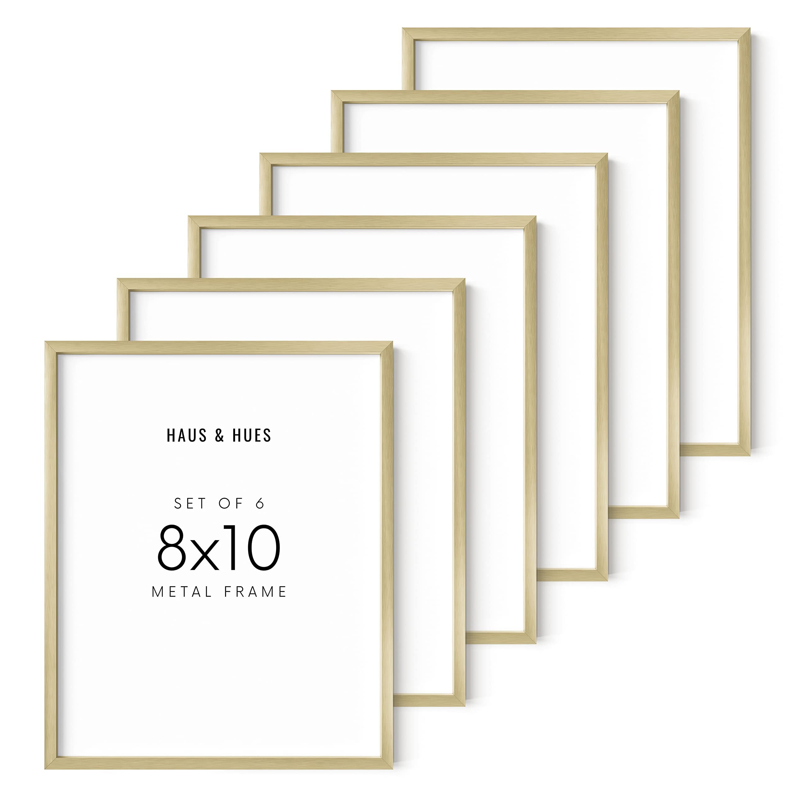 HAUS AND HUES 8x10 Frames Set of 6 Metal 8x10 Picture Frames Set of 6 ...