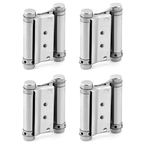 QWORK Heavy Duty Cafe Saloon Bars Door Swing Hinges 4 Pack 3 Stainless ...