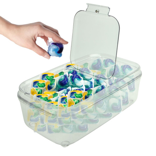 Skywin Laundry Pod Container with Lift Up Lid - Laundry Pod Storage ...