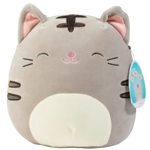 Squishmallows 8-Inch Tally The Grey Cat - Official Jazwares Plush ...