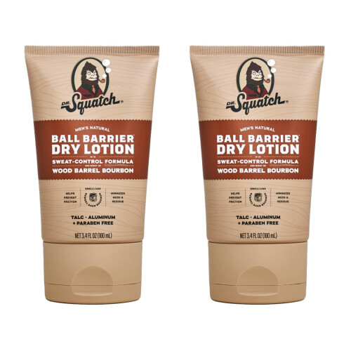 Dr. Squatch Ball Barrier Dry Lotion, No Mess Body Powder Lotion for Men ...