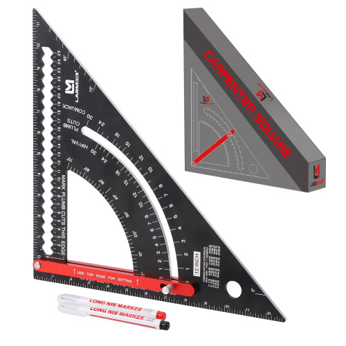 LARMEIL Carpenter Square 7 inch Woodworking Tools Smart Square ...