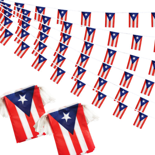 Puerto Rico Flags Puerto Rican Small Mini String Banner Flags 66 Feet ...