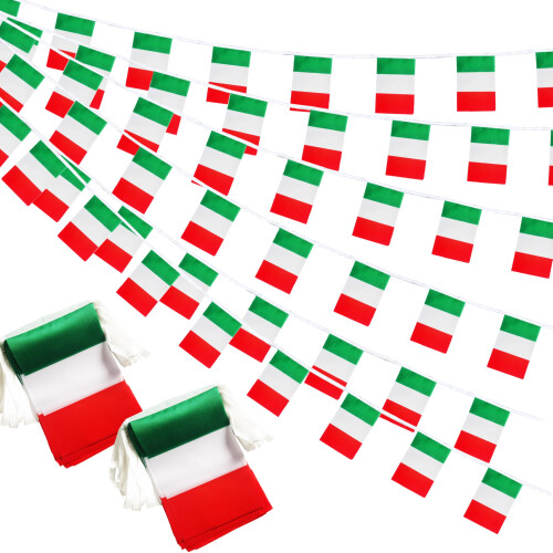 Italy Flags Italian Small Mini String Banner Flags 66 Feet 60 Flags ...